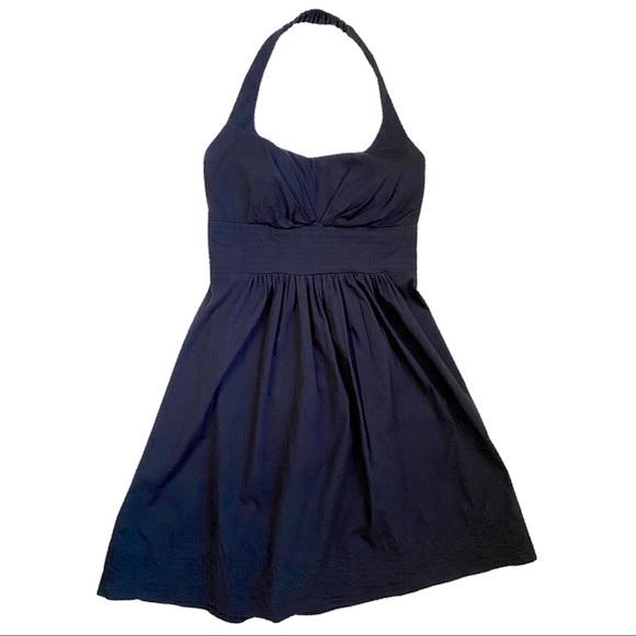 B. Smart | Dresses | B Smart Cute Navy Blue Halter Dress In Stretch ...